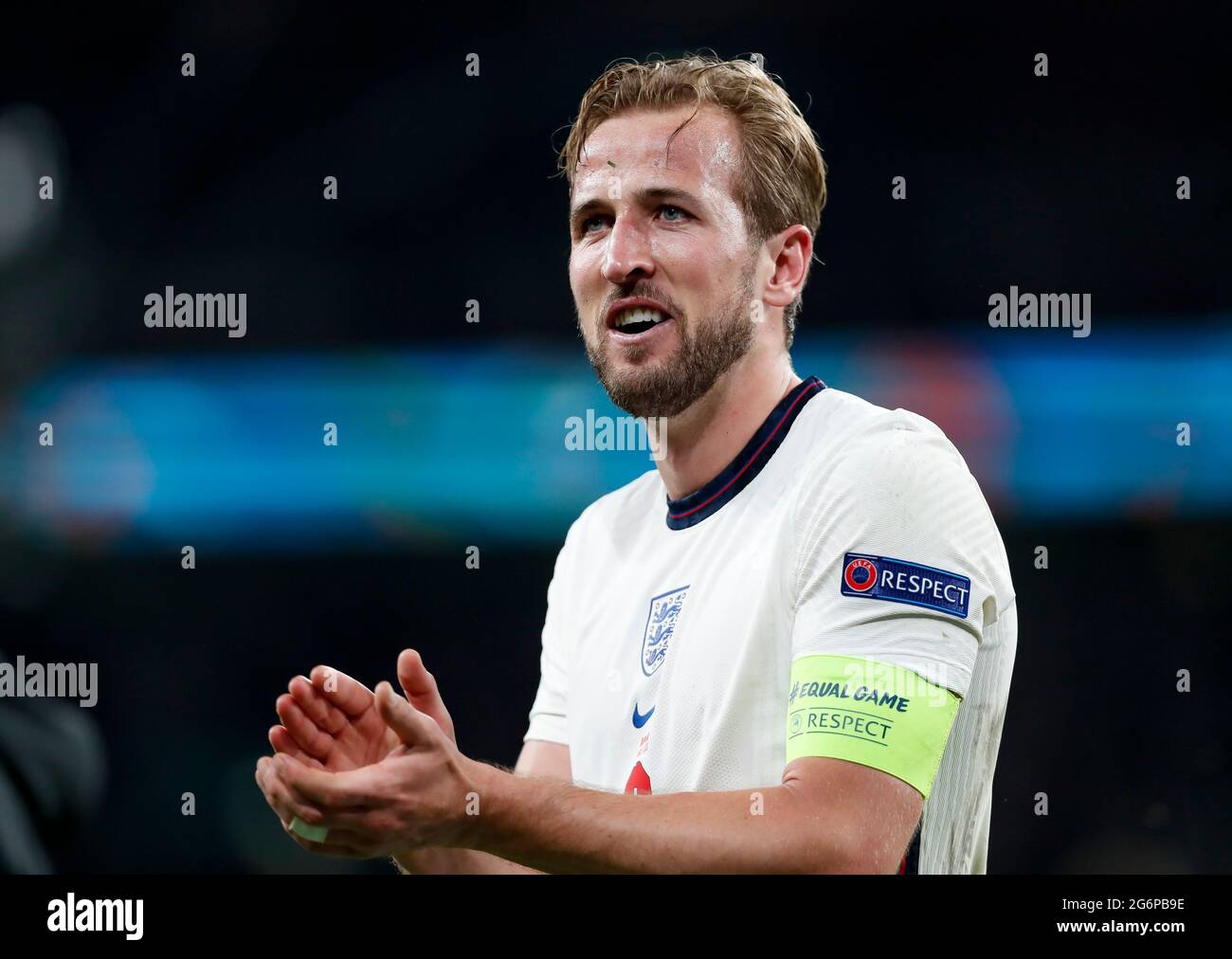 London, Britain. 7th July, 2021. England's Harry Kane celebrates after ...