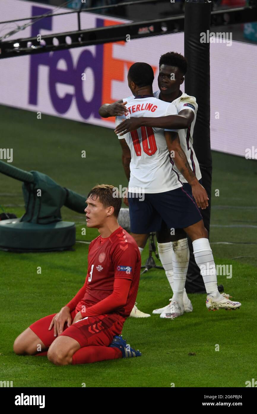Raheem Sterling (England)Bukayo Saka (England)Jannik Vestergaard ...
