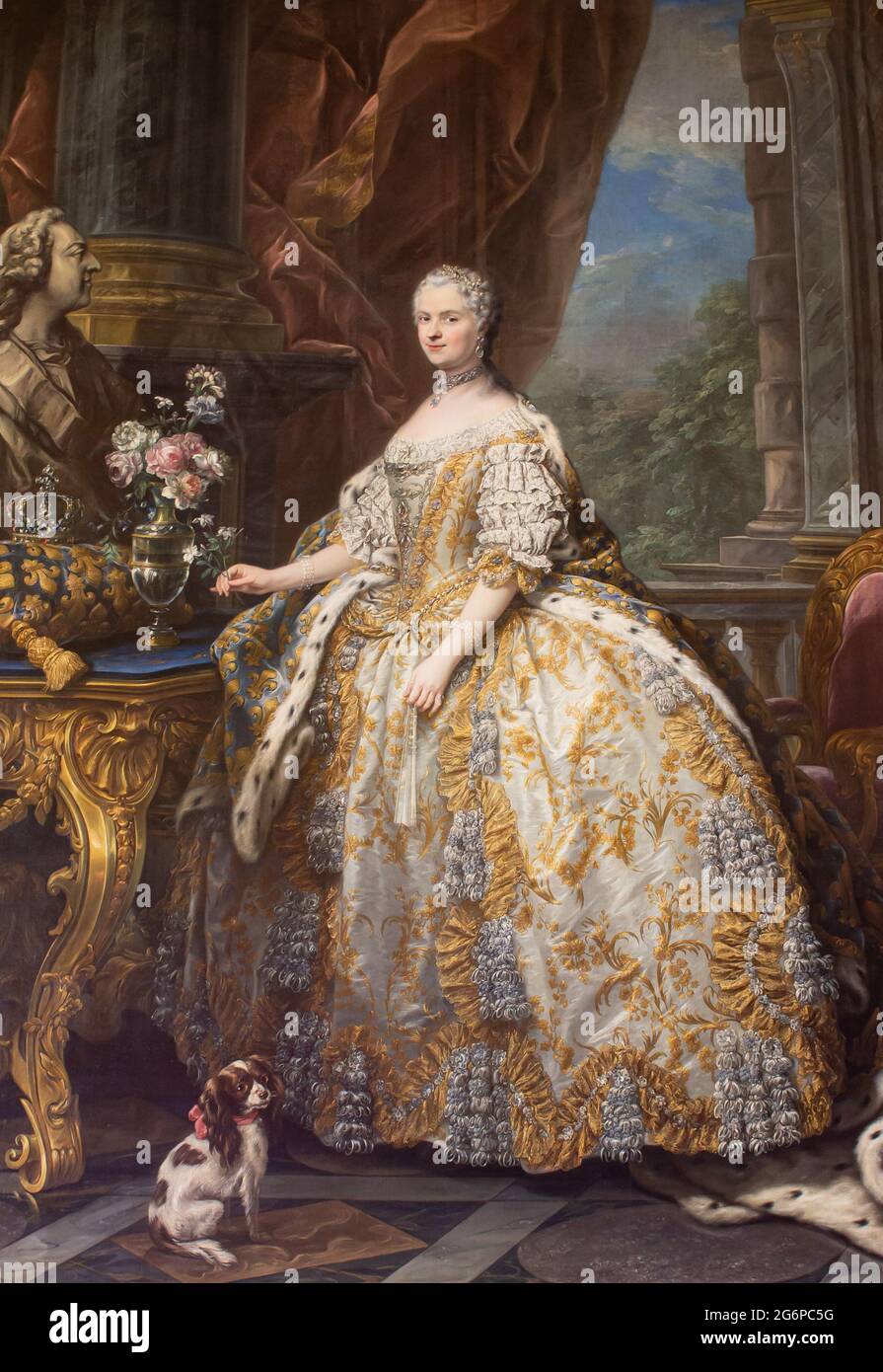 Versailles, France - July 24, 2011: Portrait of Marie Leczinska Polish ...