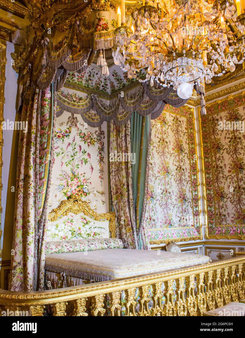 Versailles, France - July 24, 2011: The Nobles Room. The Queen's ...