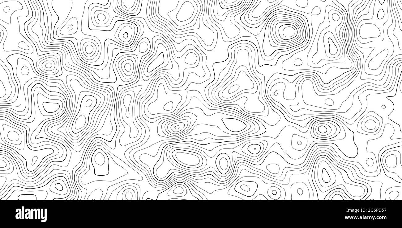 Simple Topographic Map Black And White