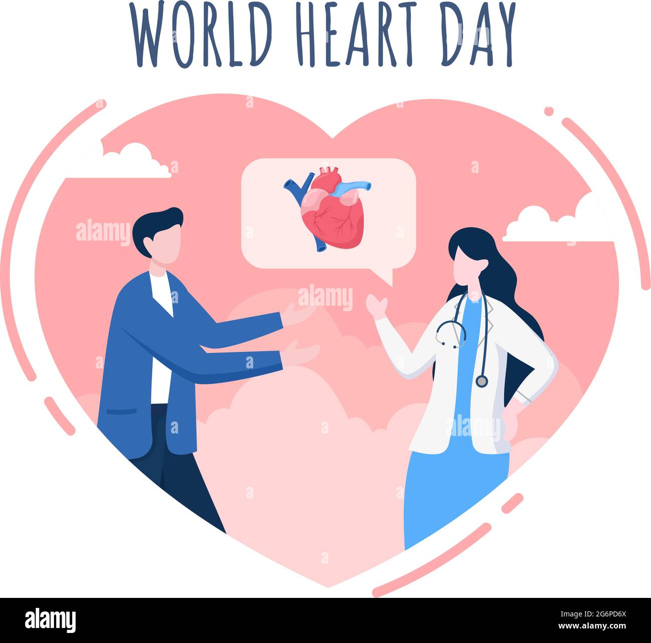 World Heart Day Illustration To Make People Aware The Importance Of ...