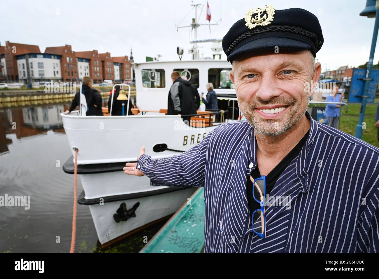 Greifswald, Germany. 07th July, 2021. Jens Wermter, captain of the "MS ...