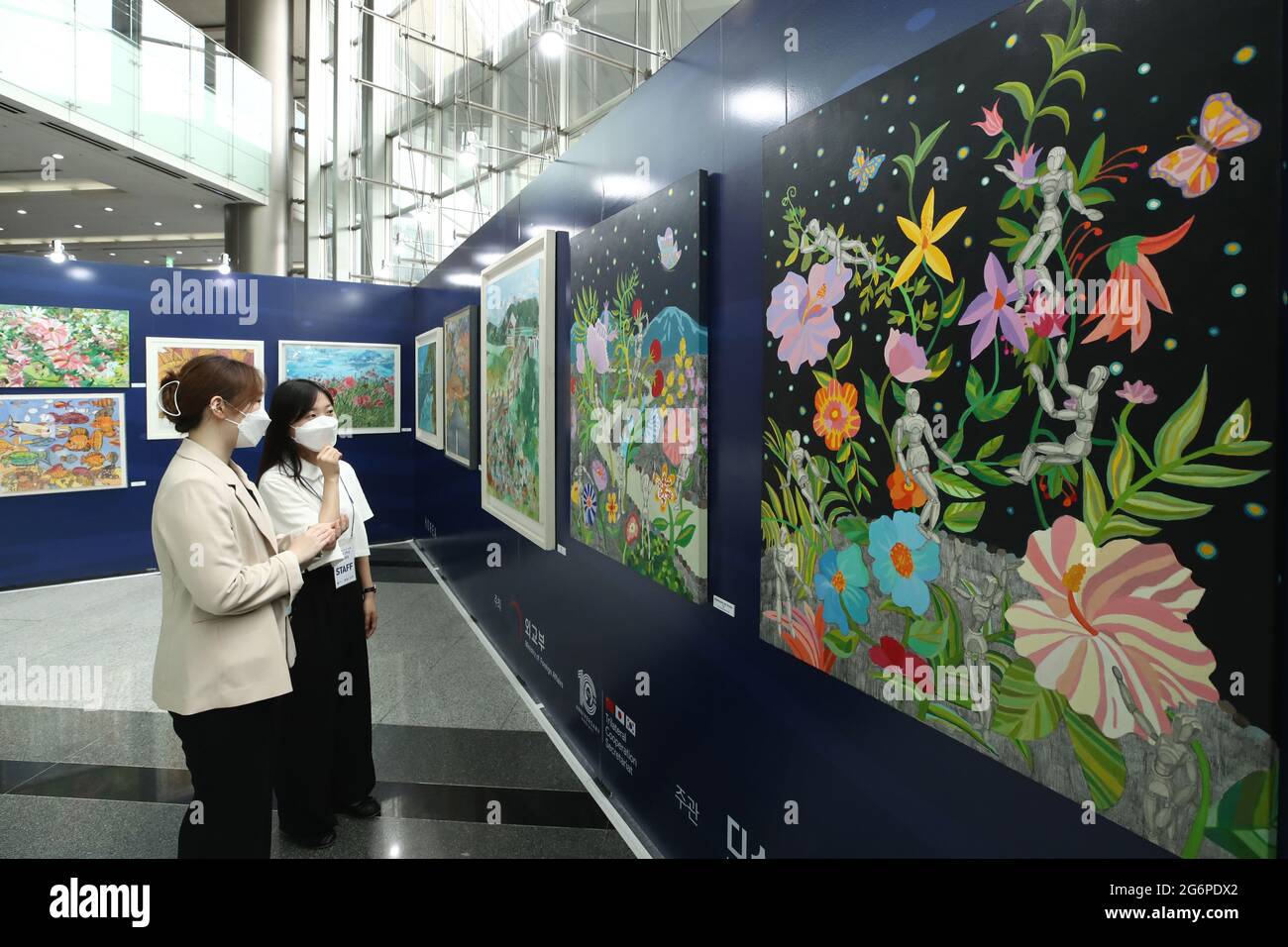 08th July, 2021. Exhibition by artists with developmental disorders ...