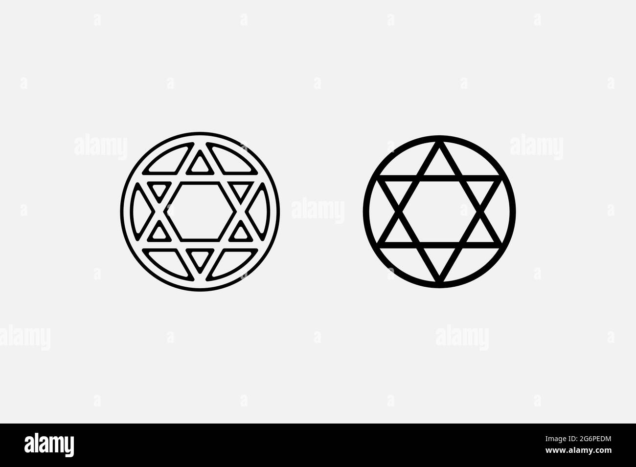 collection set Star of David with various illustration logo icon ...