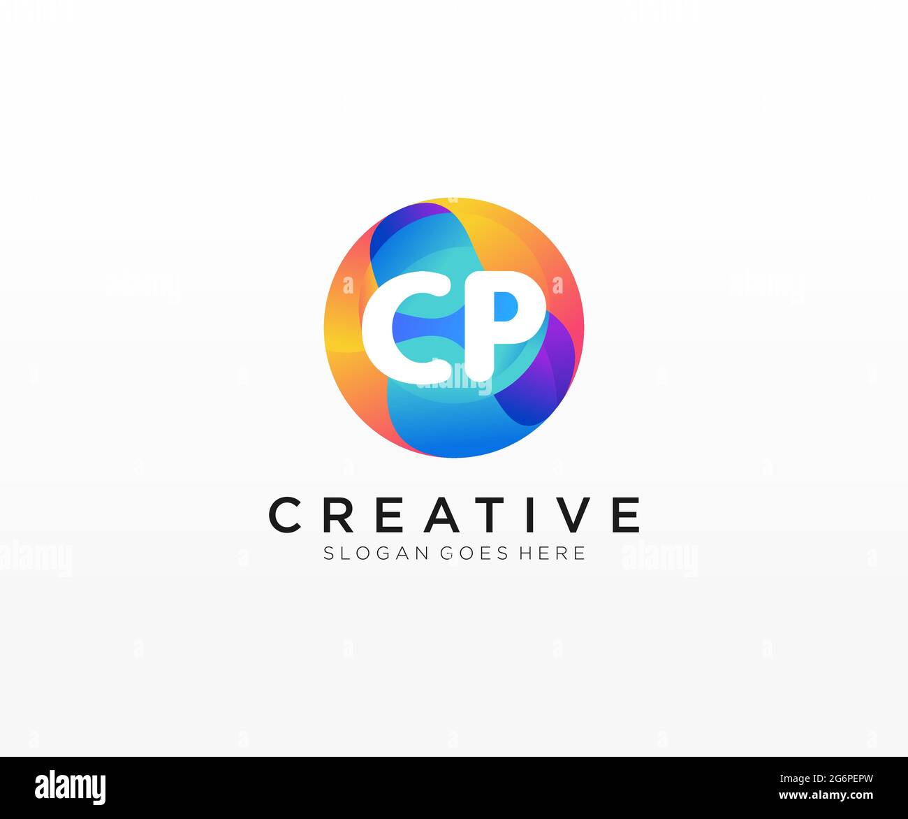 CP initial logo With Colorful Circle template Stock Vector Image & Art ...