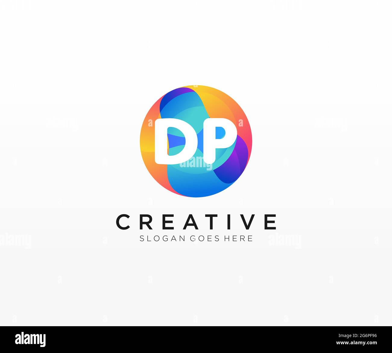 DP initial logo With Colorful Circle template Stock Vector Image & Art ...