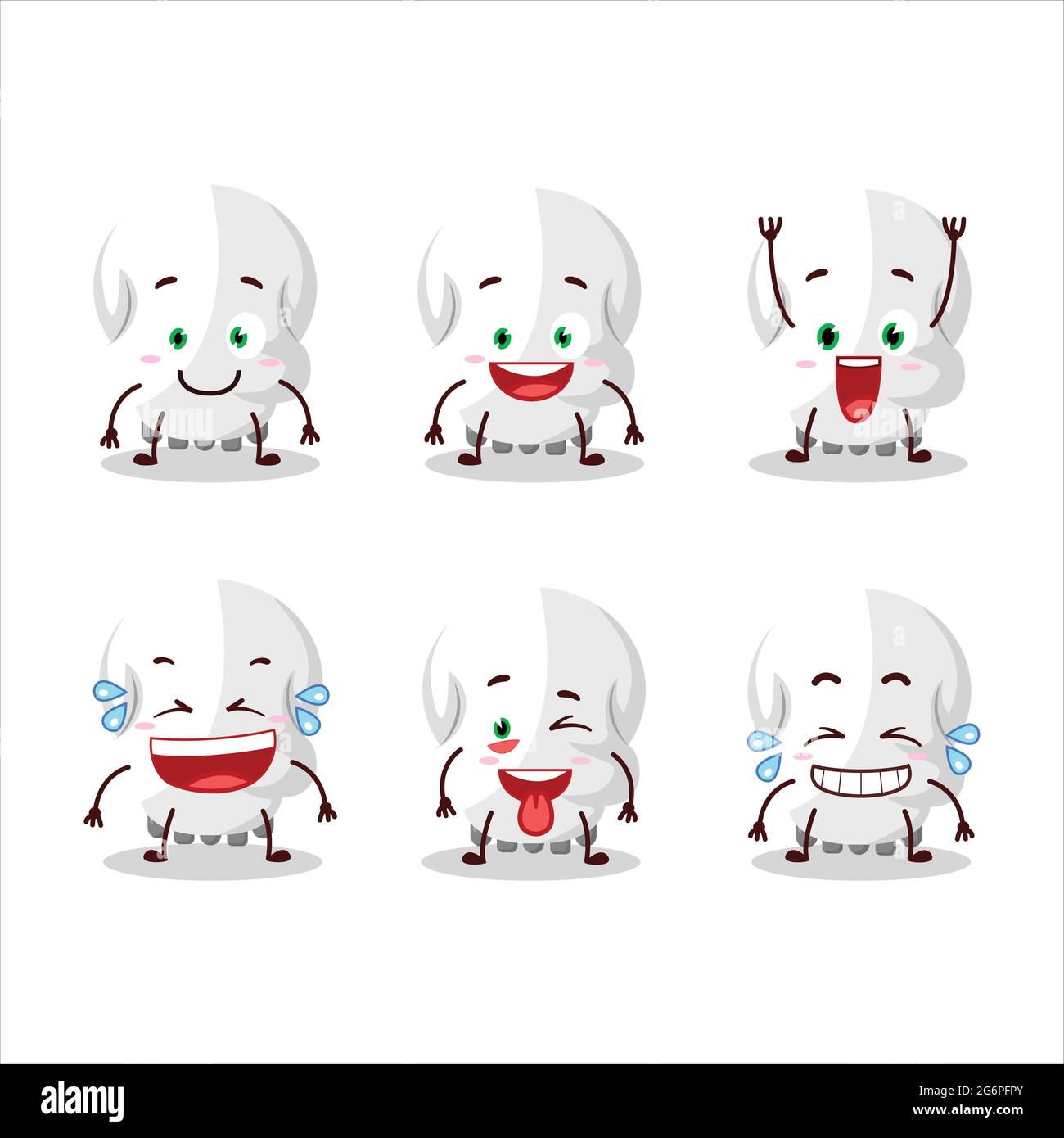 Cartoon character of skull with smile expression. Vector illustration ...