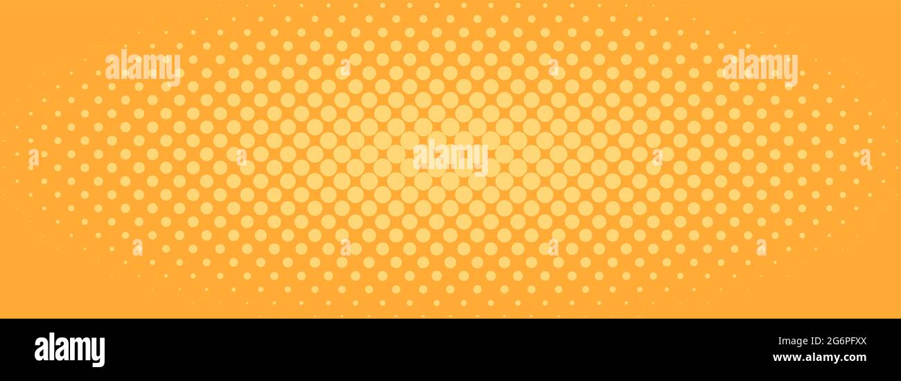 Halftone background pattern in comic style with dots. Yellow wallpaper ...