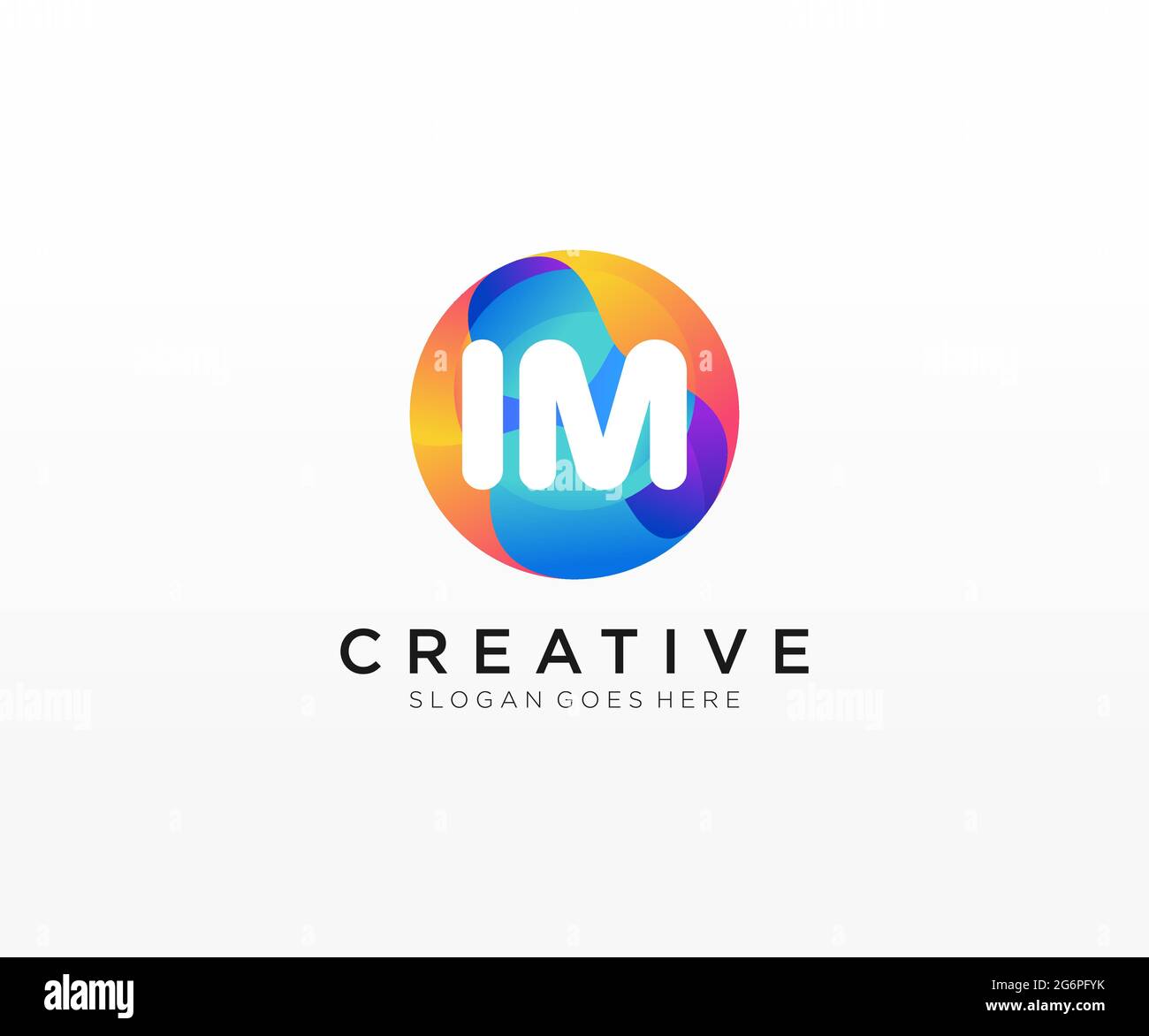 IM initial logo With Colorful Circle template Stock Vector Image & Art ...