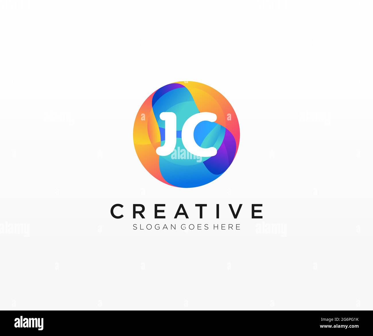 JC initial logo With Colorful Circle template Stock Vector Image & Art ...