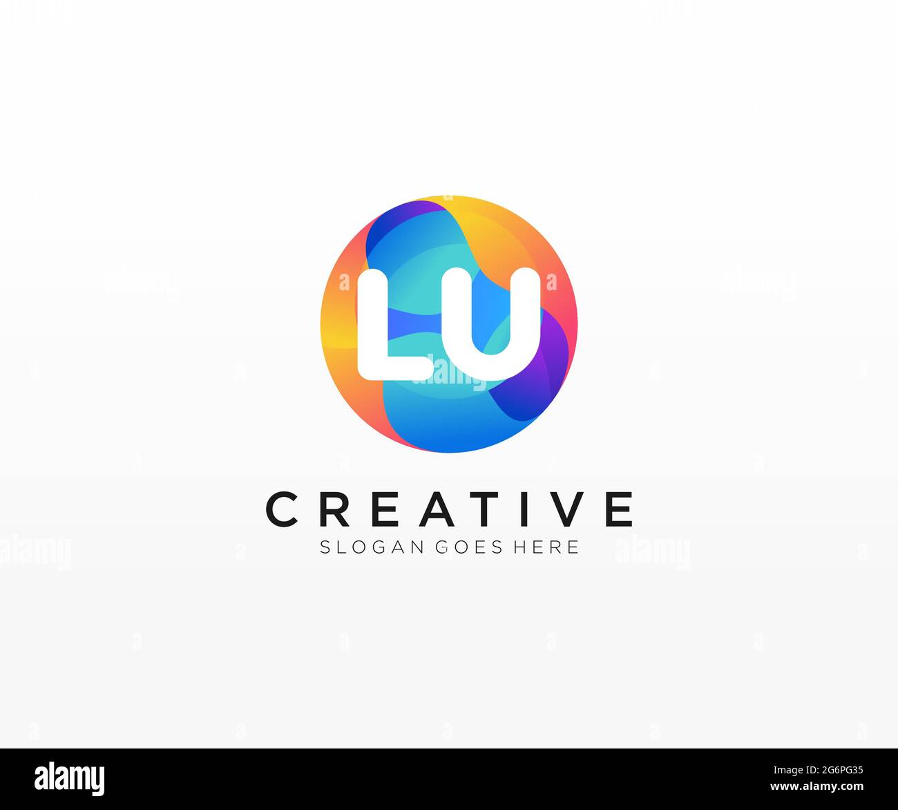 LU initial logo With Colorful Circle template Stock Vector Image & Art ...