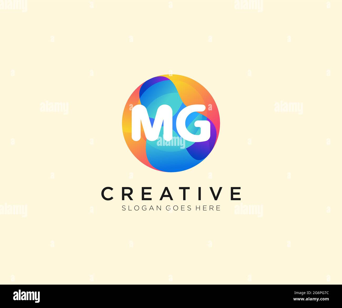 MG initial logo With Colorful Circle template Stock Vector Image & Art ...