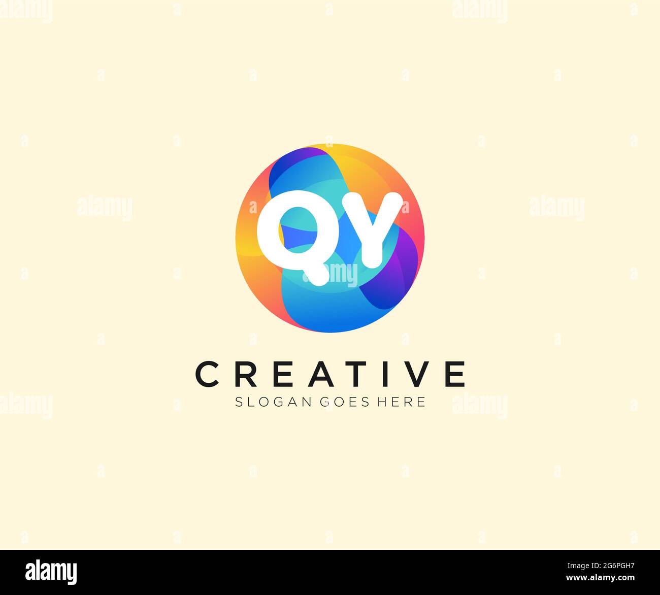 QY initial logo With Colorful Circle template Stock Vector Image & Art ...