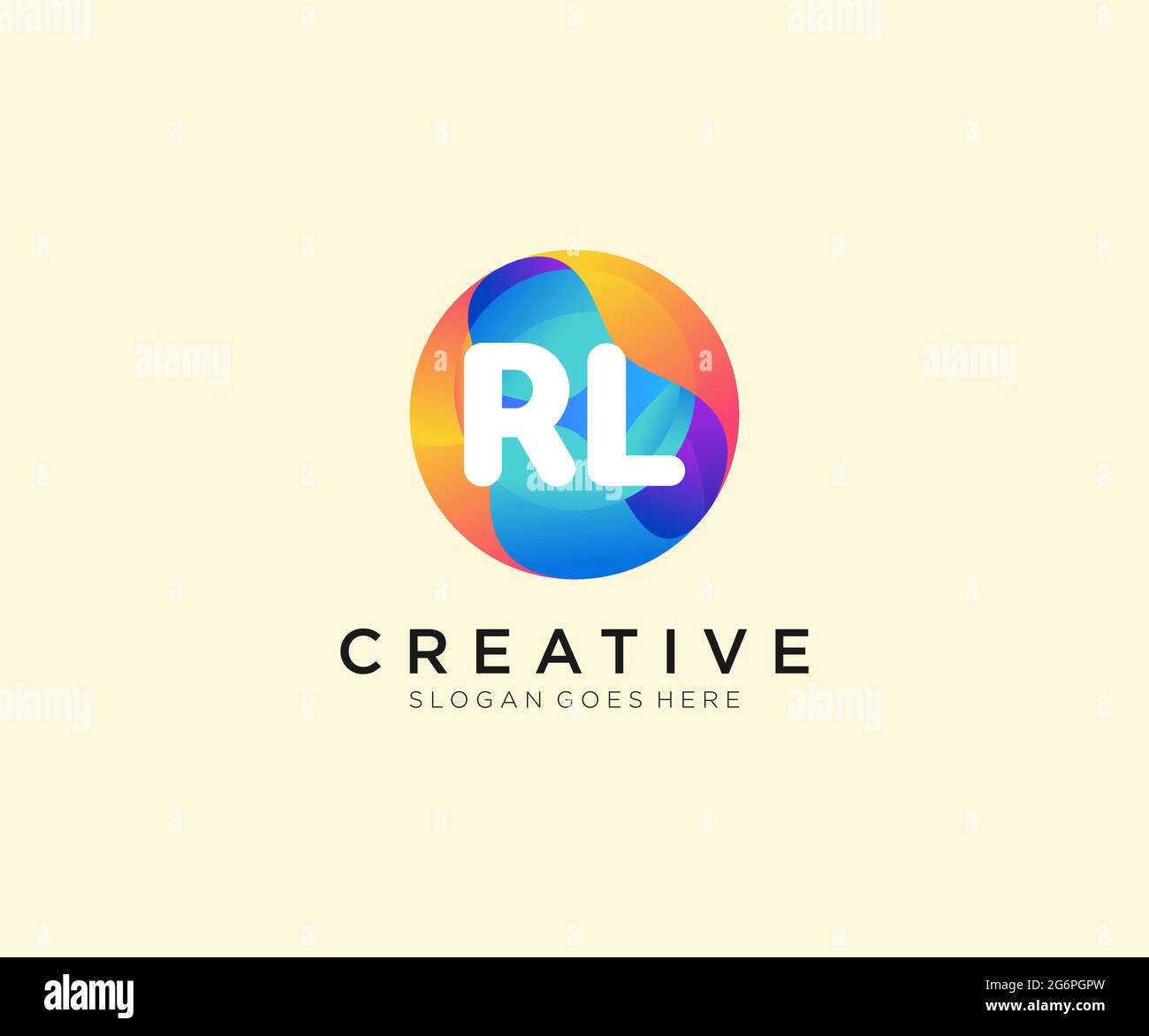 RL initial logo With Colorful Circle template Stock Vector Image & Art - Alamy