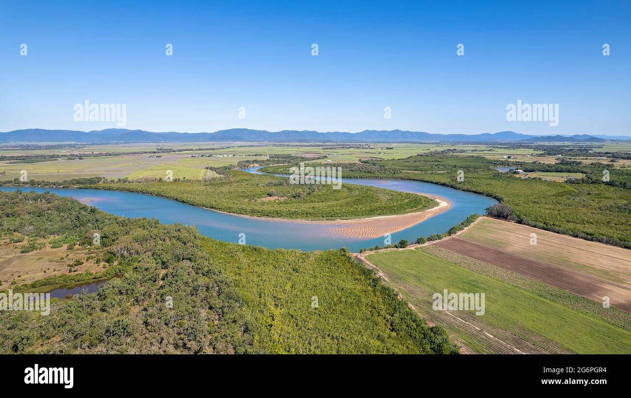Aerial of conservation park which runs alongside a creek. Sandringham ...