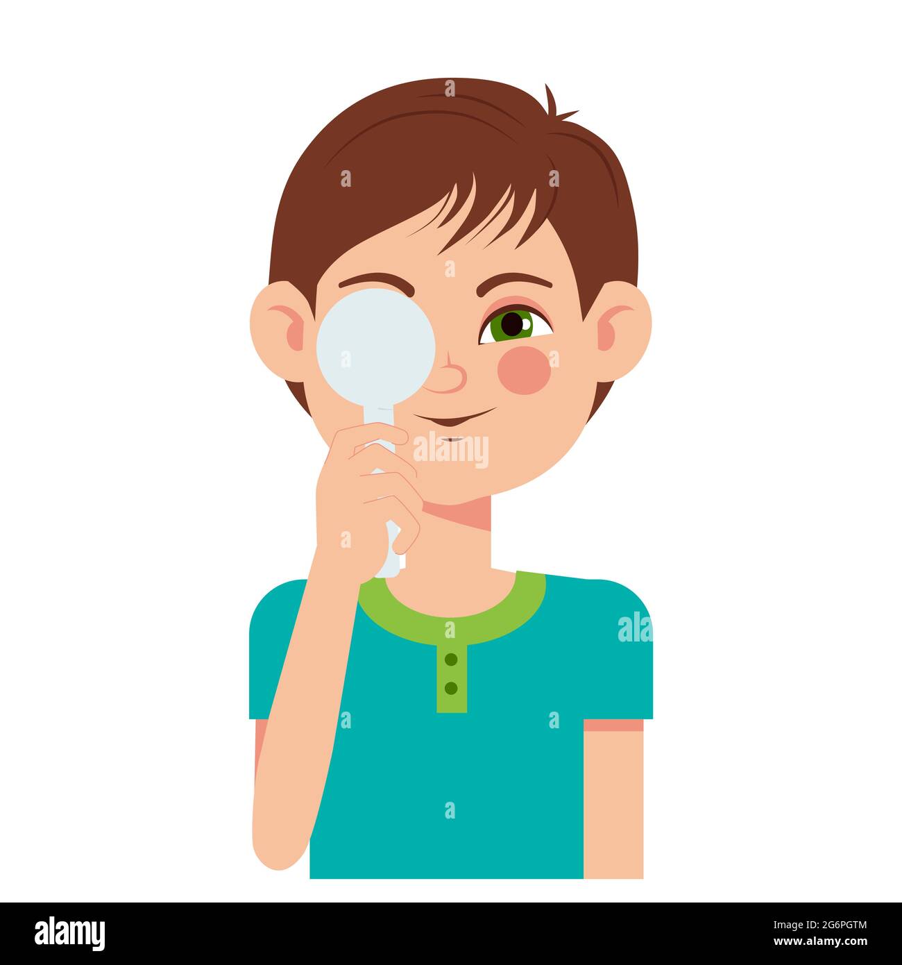 Optician eye test cartoon hi-res stock photography and images - Alamy