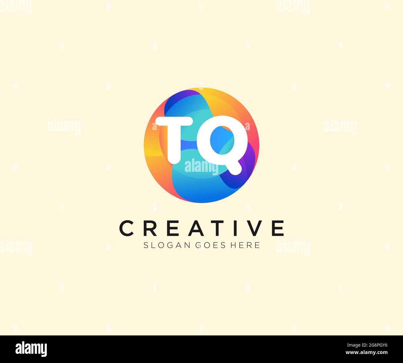 TQ initial logo With Colorful Circle template Stock Vector Image & Art ...