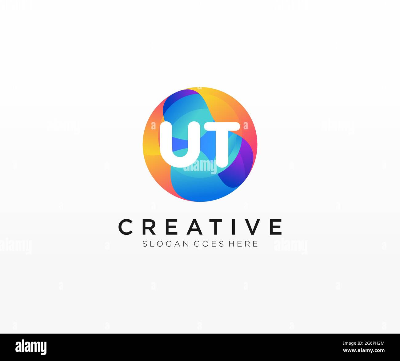 UT initial logo With Colorful Circle template Stock Vector Image & Art ...