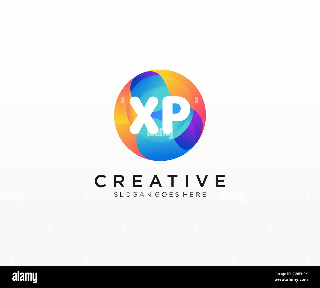 XP initial logo With Colorful Circle template Stock Vector Image & Art ...