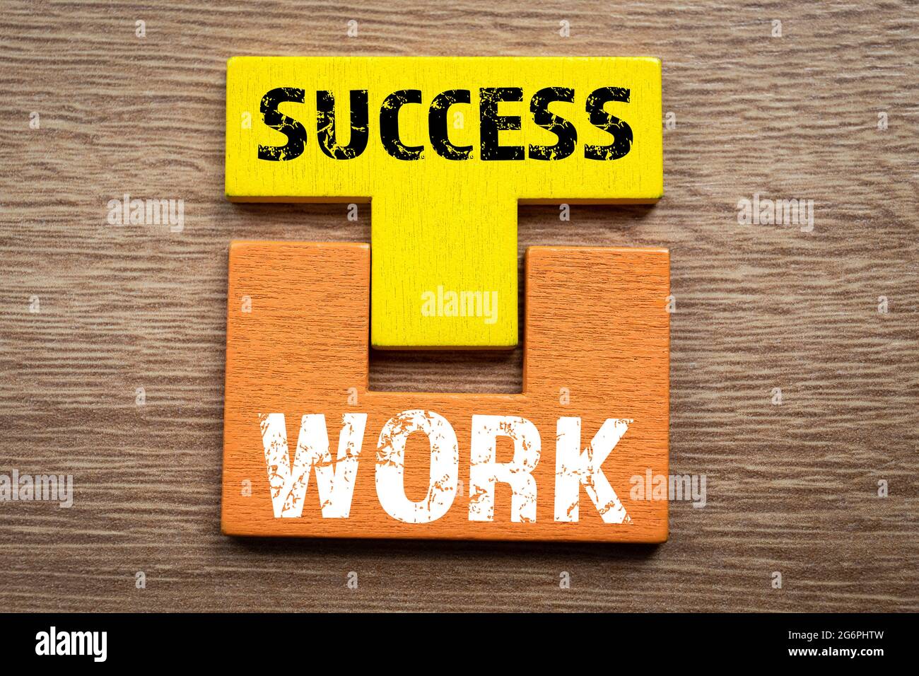 Work and Success concept. Colored wooden blocks Stock Photo - Alamy