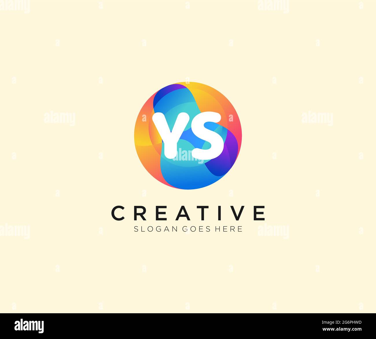 YS initial logo With Colorful Circle template Stock Vector Image & Art ...