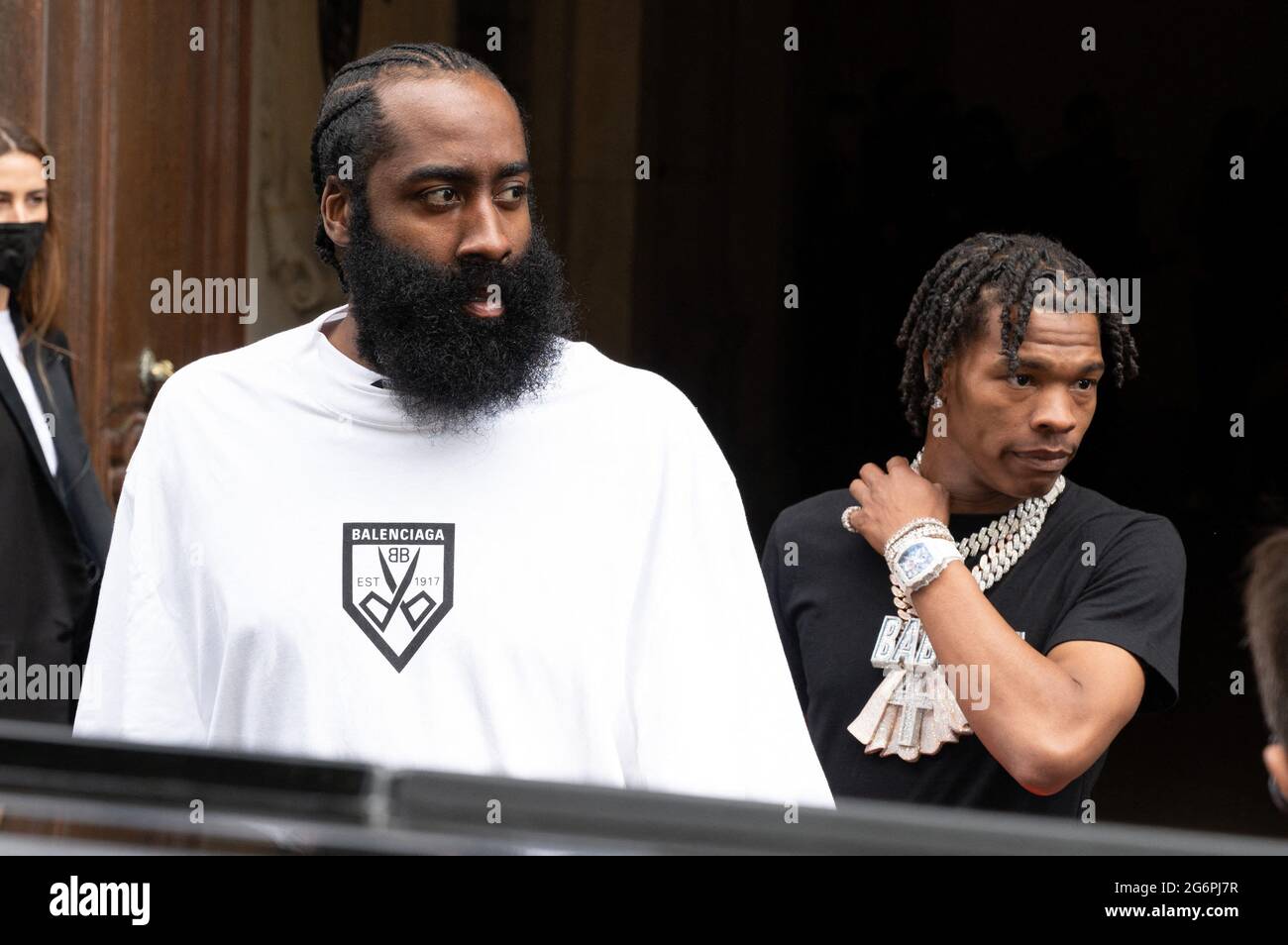 Paris, France, 7th July 2021James Harden and Lil Baby arrives for the ...