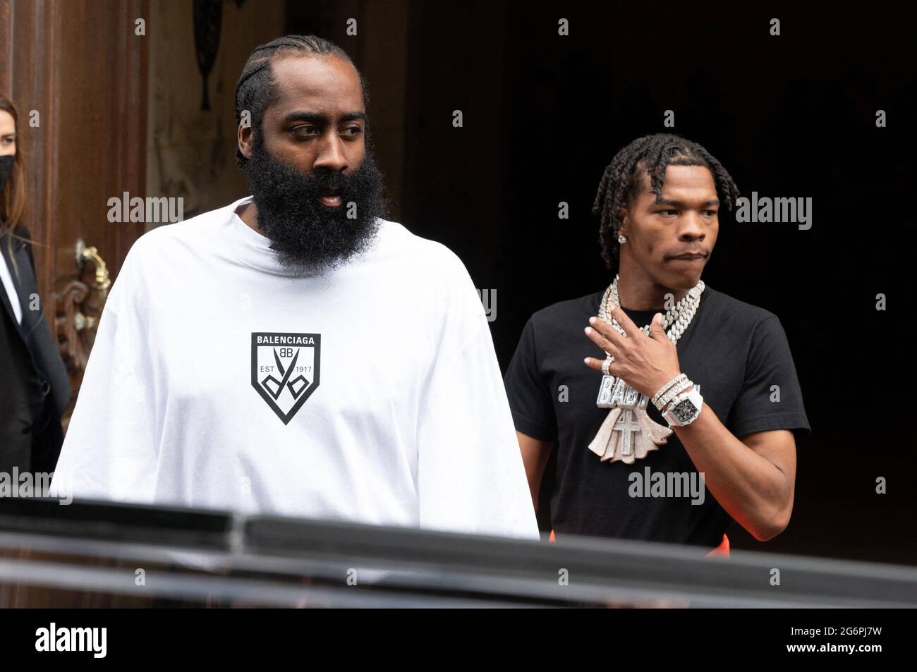 Paris, France, 7th July 2021James Harden and Lil Baby arrives for the ...
