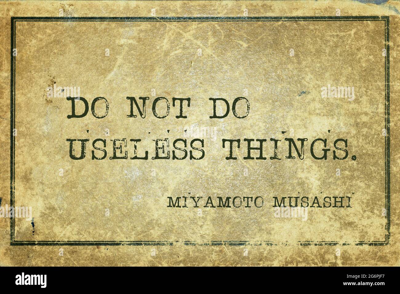 Do not do useless things - ancient Japanese swordsman and ronin ...