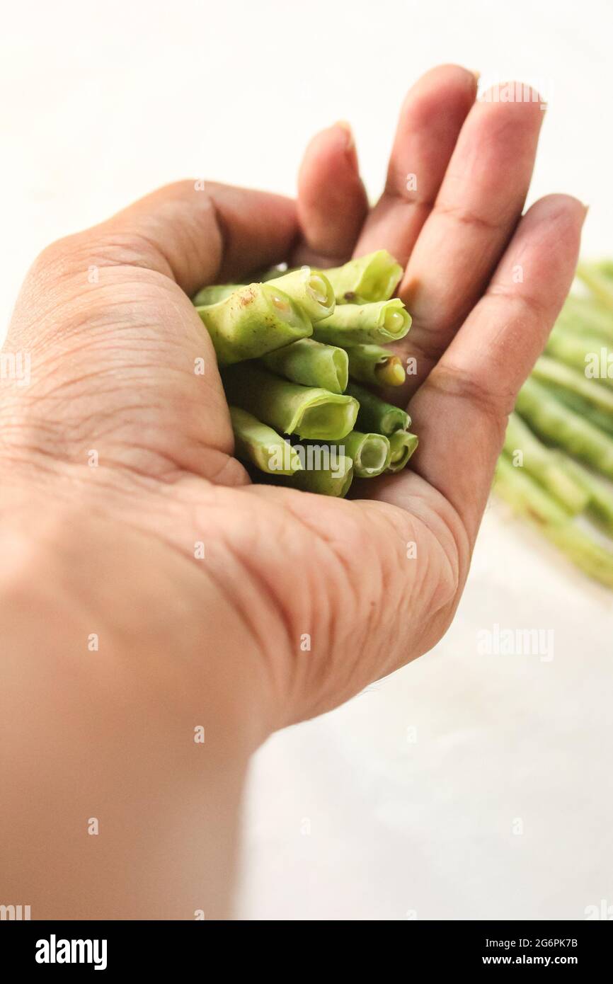 Sliced yardlong bean pieces on hand,new yardlong bean pieces stock ...