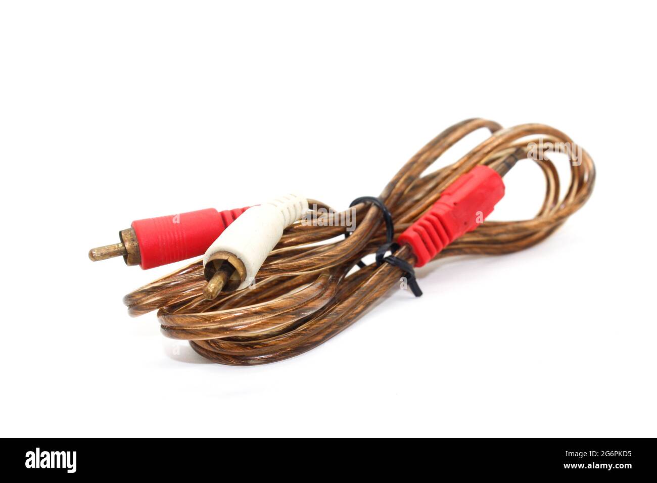 A picture of audio cable isolated on white background Stock Photo - Alamy