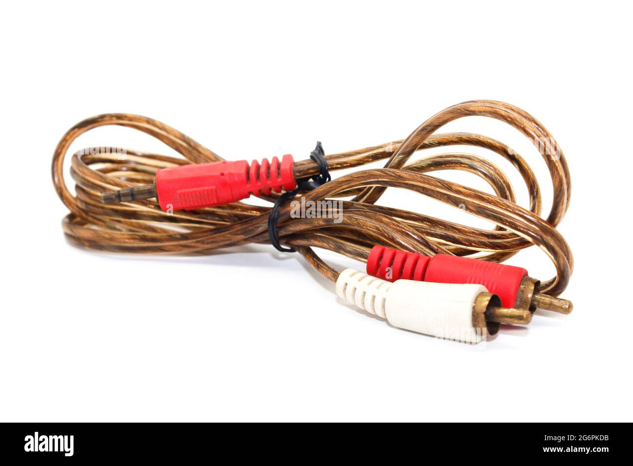 A picture of audio cable isolated on white background Stock Photo - Alamy