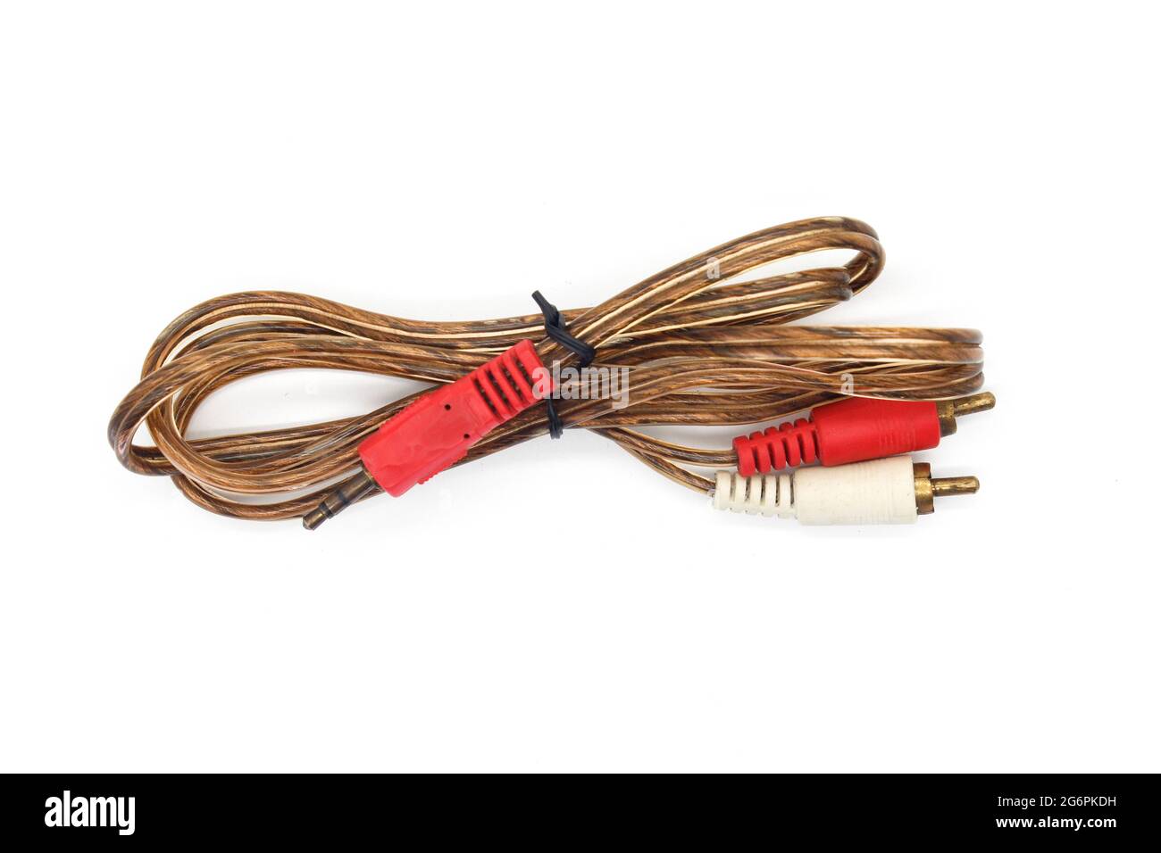 A picture of audio cable isolated on white background Stock Photo - Alamy