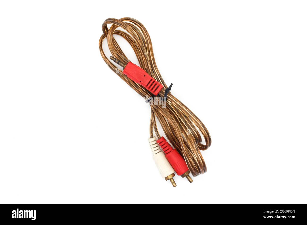 A picture of audio cable isolated on white background Stock Photo - Alamy