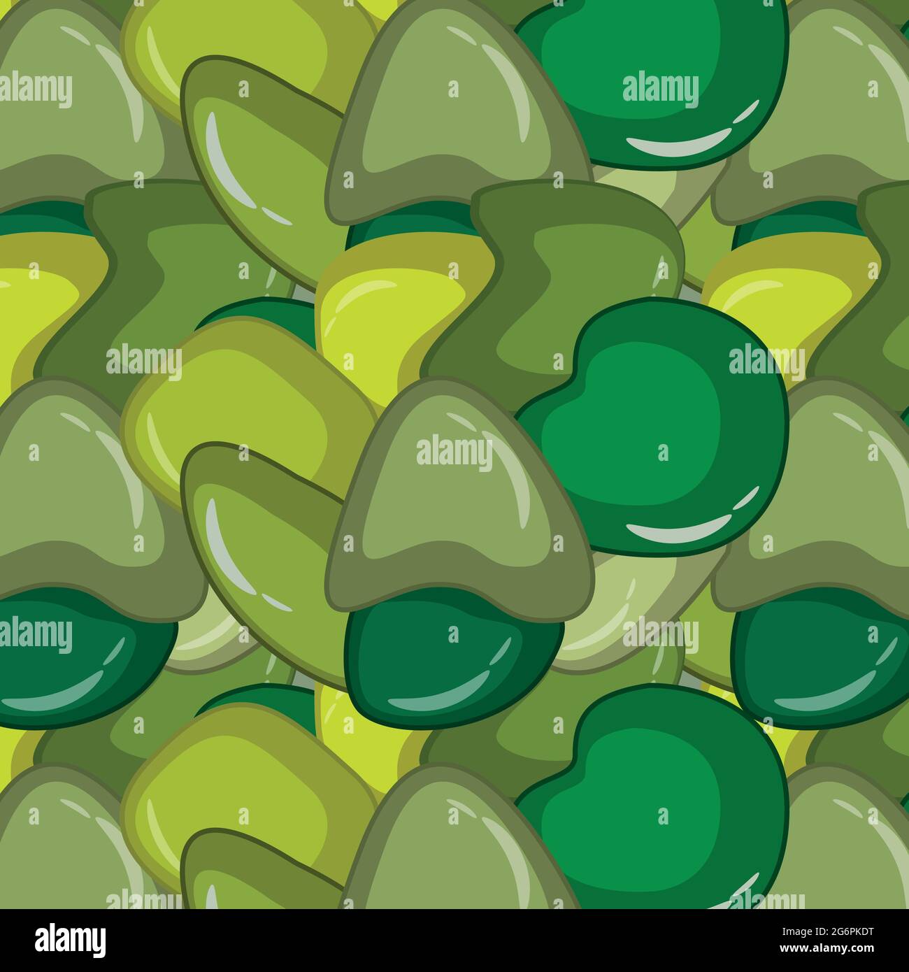 vector green stone wall background with stones of different sizes Stock ...
