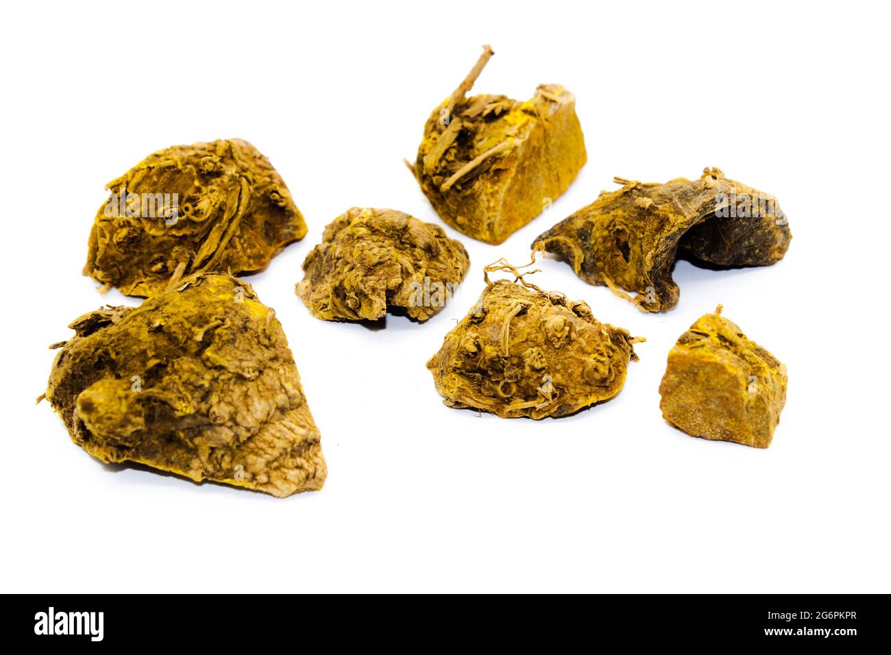 dried turmeric isolated on the white background Stock Photo - Alamy