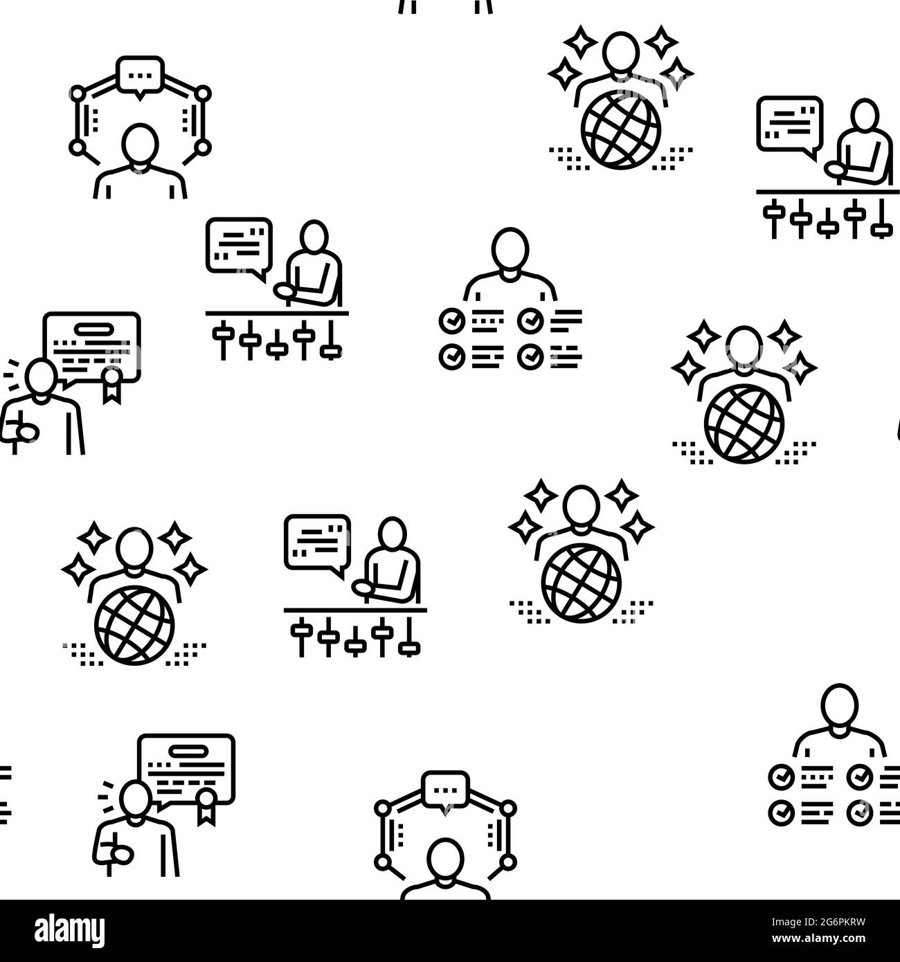 Expert Human Skills Vector Seamless Pattern Stock Vector Image & Art ...