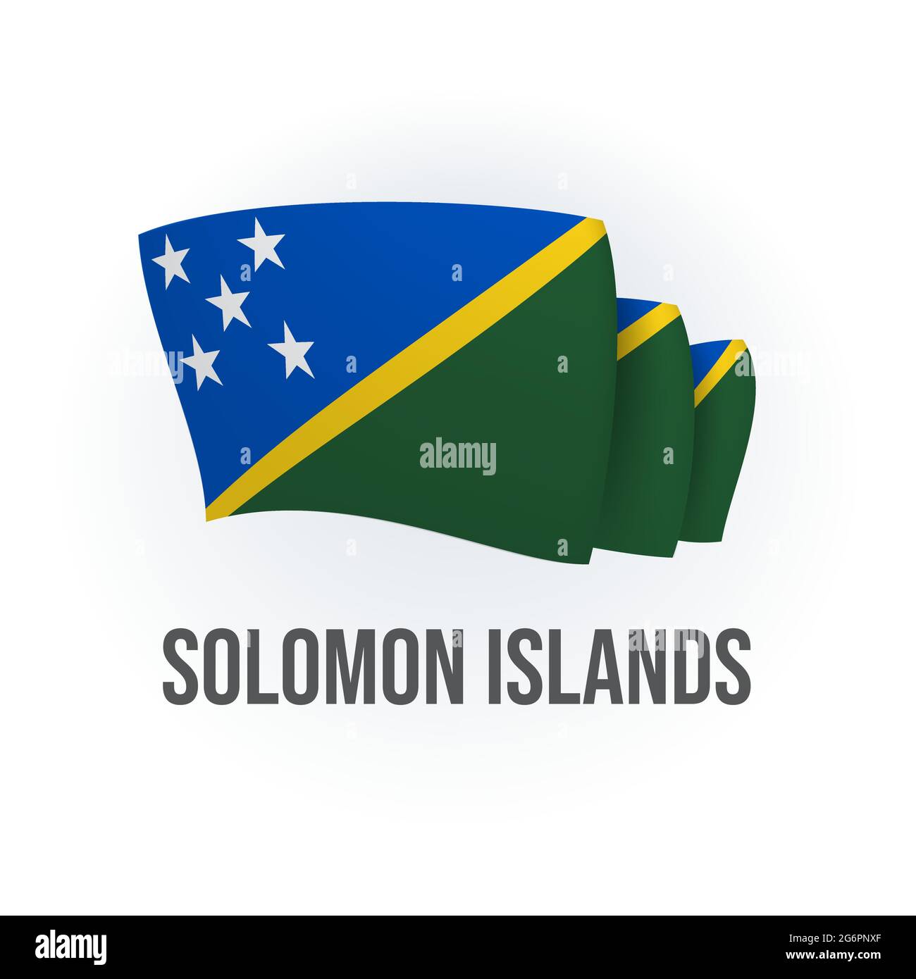 Vector flag of Solomon Islands. Solomon Islanders waving flag. Vector illustration Stock Vector ...