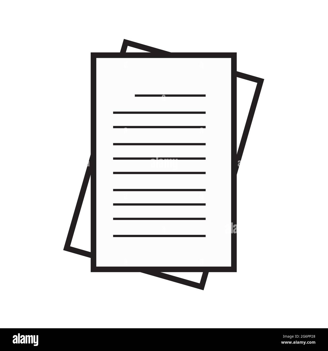 business document icon vector on white background Stock Vector Image ...