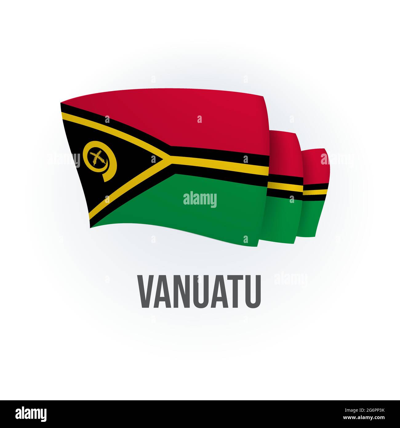 Vector flag of Vanuatu. Vanuatuan waving flag. Vector illustration Stock Vector Image & Art - Alamy