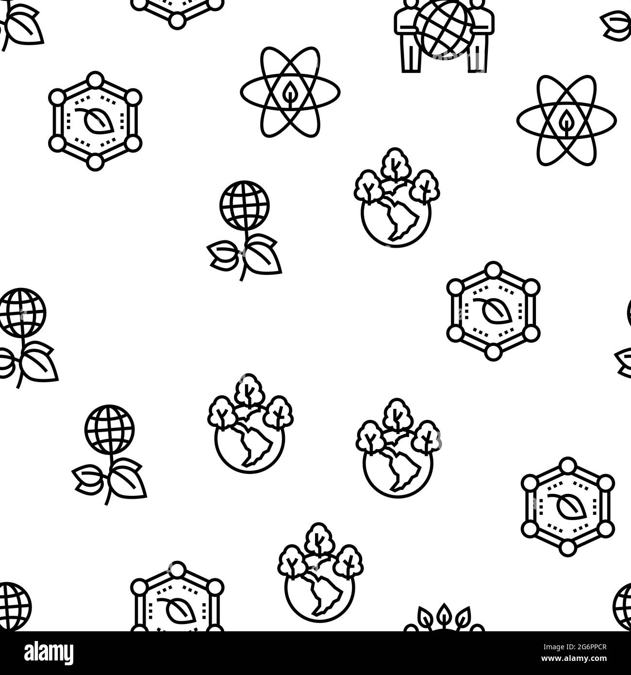 Ecosystem Environment Vector Seamless Pattern Stock Vector Image & Art ...