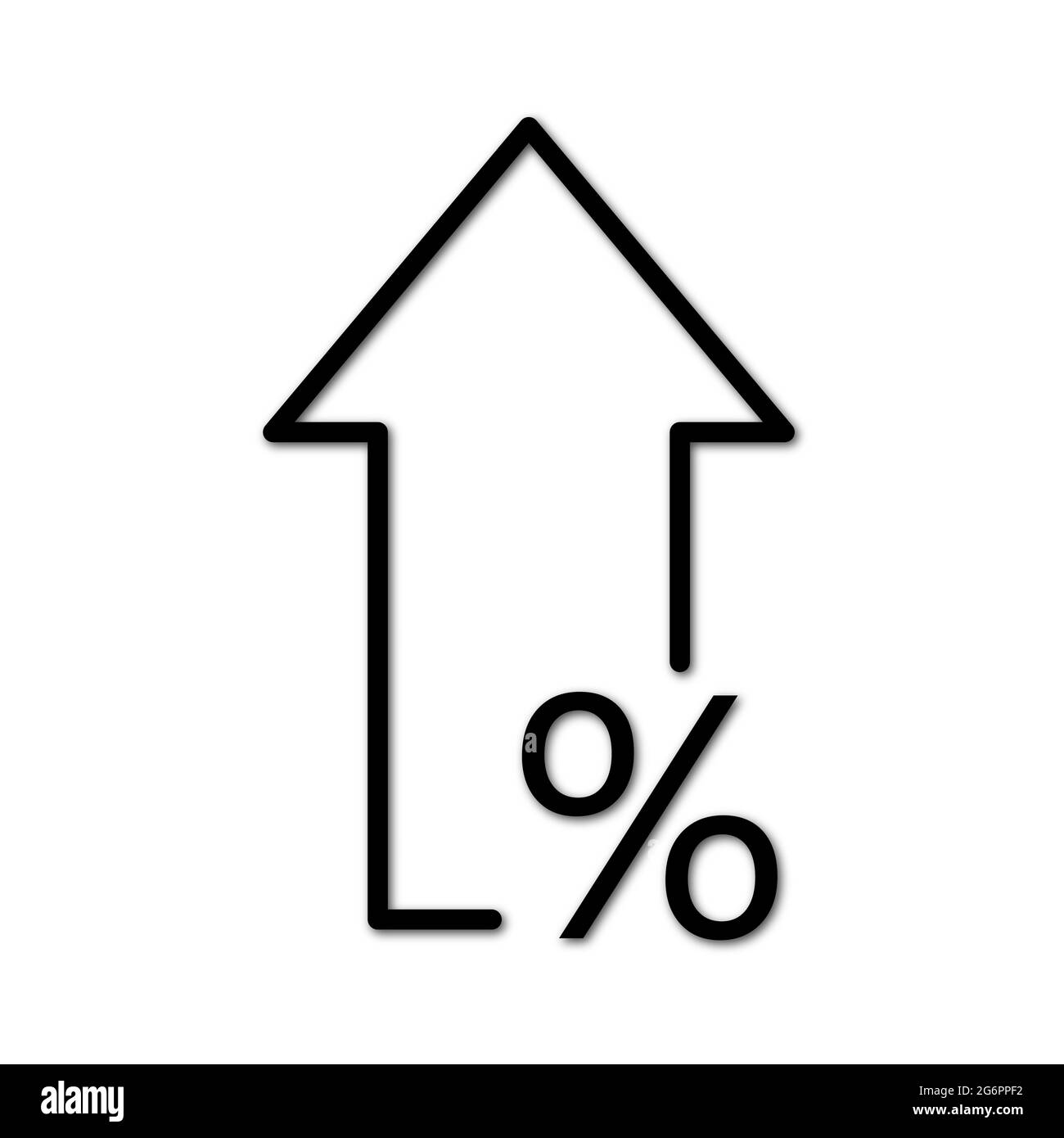Percent up line icon. Percentage, arrow, growth. Banking concept ...