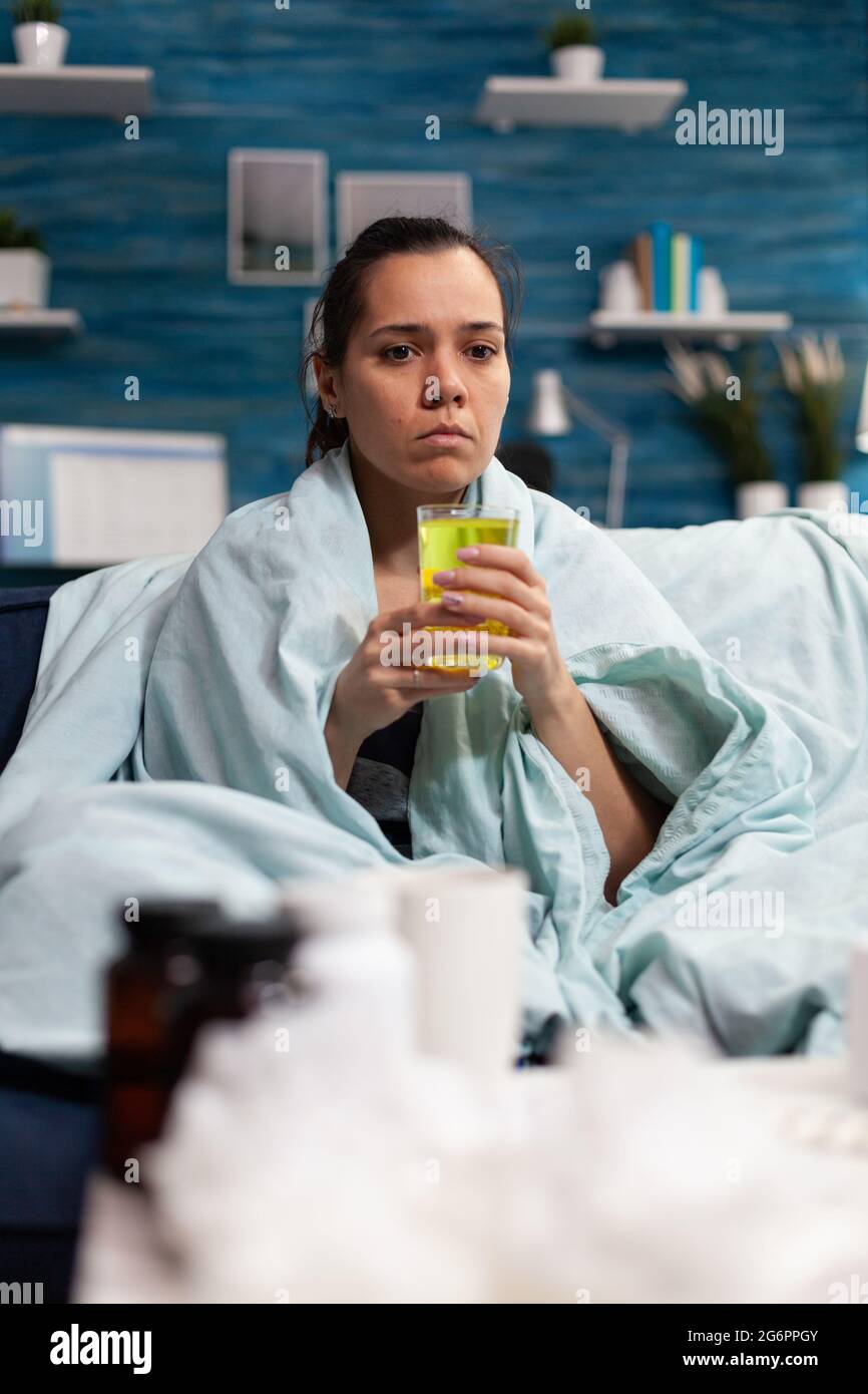 Woman mug bed temperature hi-res stock photography and images - Alamy