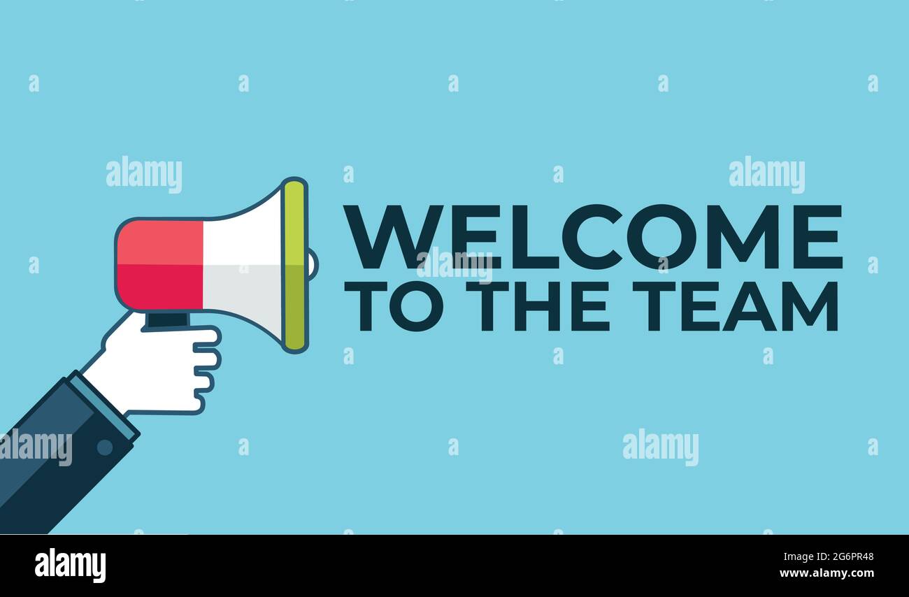 Welcome team sticker Stock Vector Images - Alamy