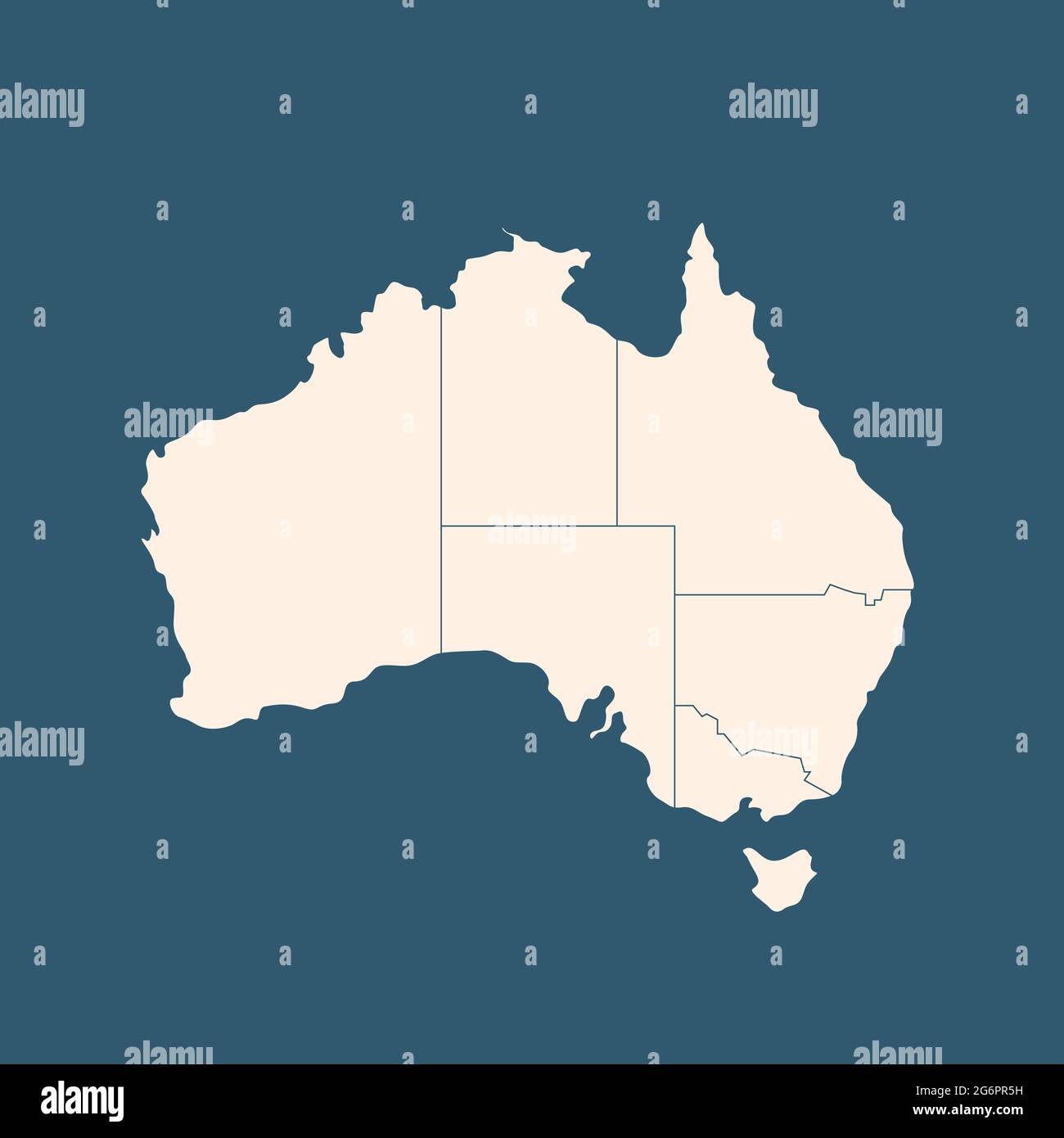 Australia map on Blue Green background with shadow Stock Vector Image ...