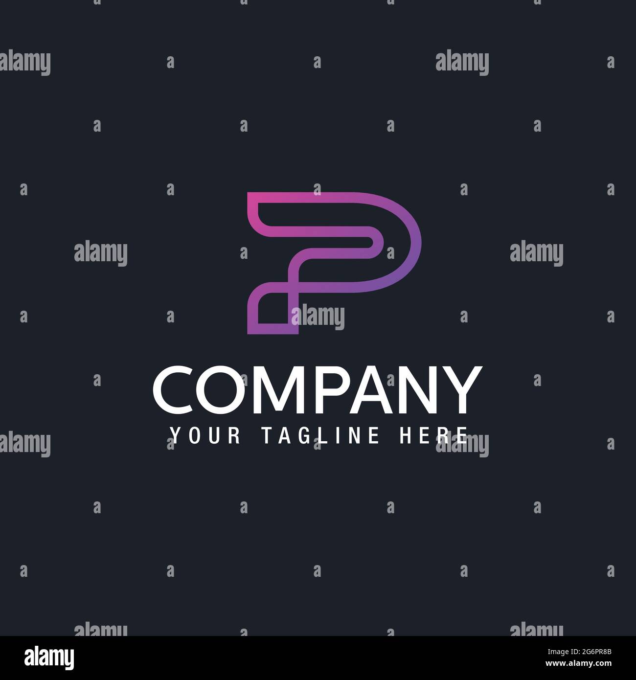 Vector graphic creative line alphabet symbol Letter P Vector ...