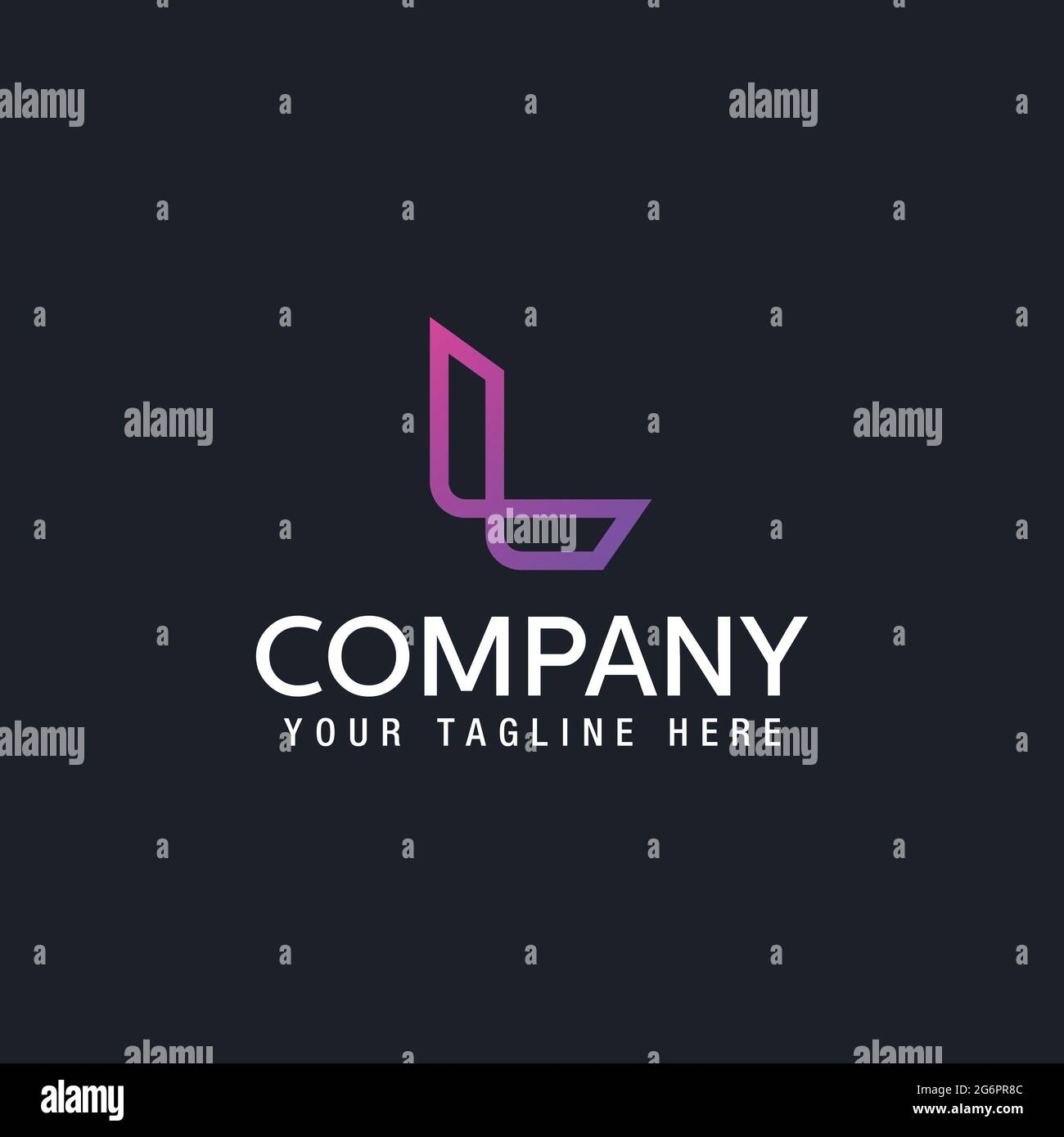 Vector graphic creative line alphabet symbol Letter L Vector ...