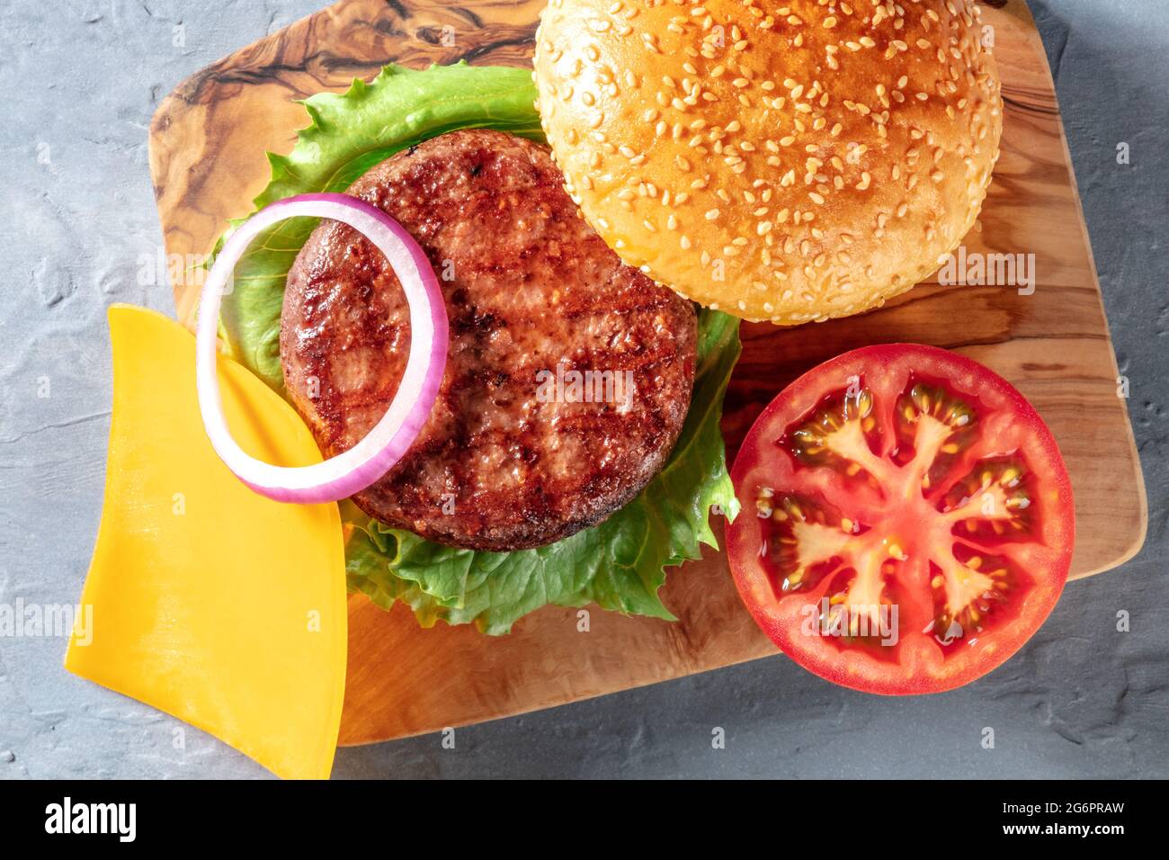 Close up burger beef patty hi-res stock photography and images - Alamy