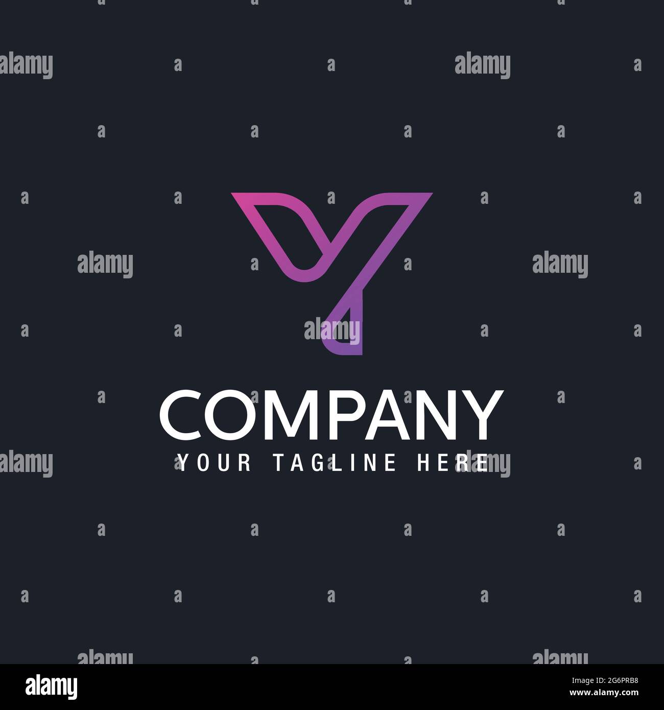 Vector graphic creative line alphabet symbol Letter Y Vector ...
