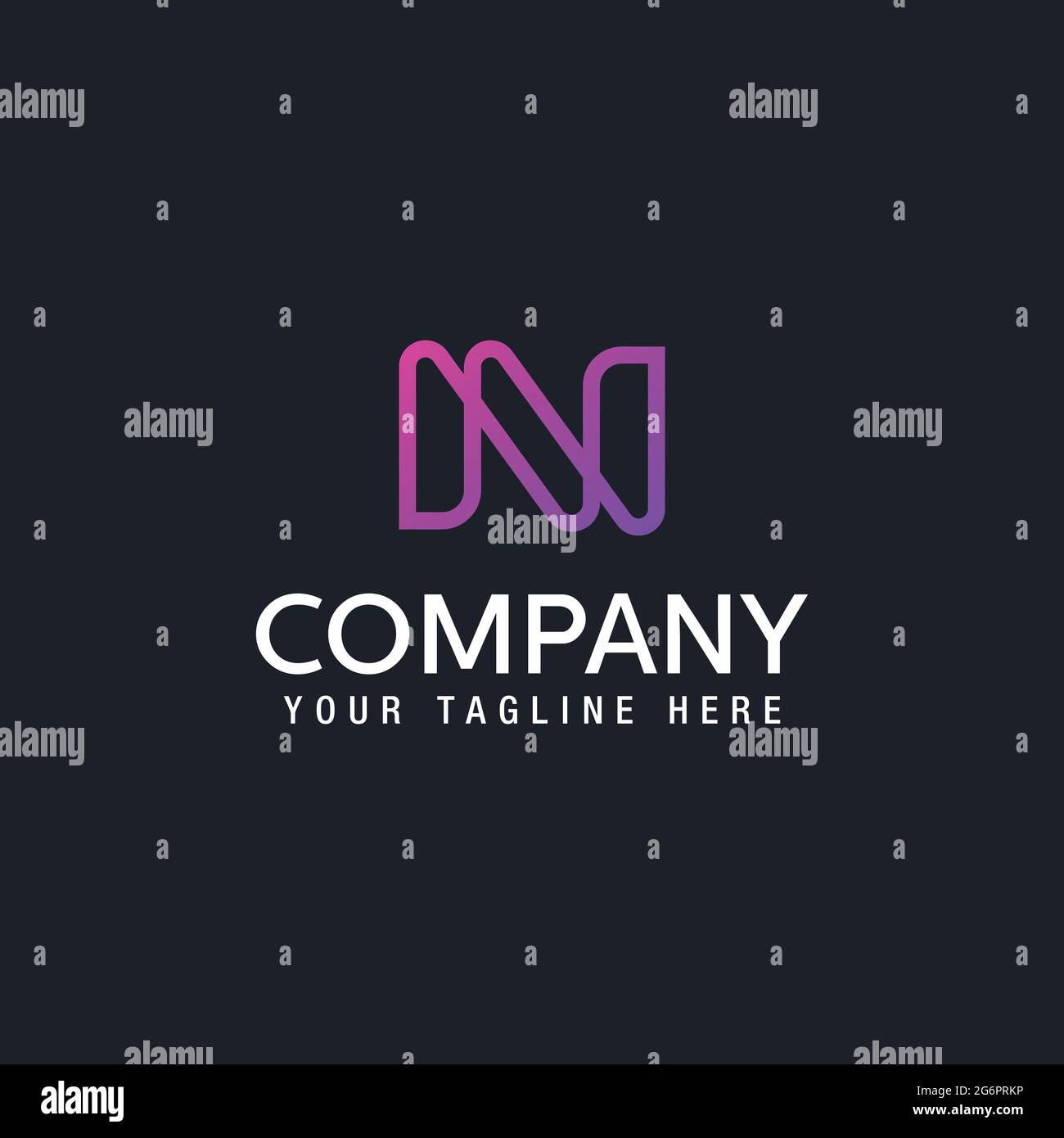 Vector graphic creative line alphabet symbol Letter N Vector ...